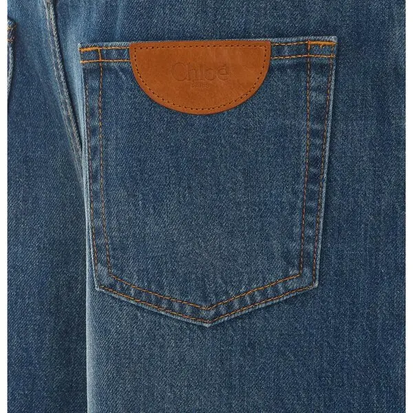 Chloé Wide Leg Denim Trousers - Blue