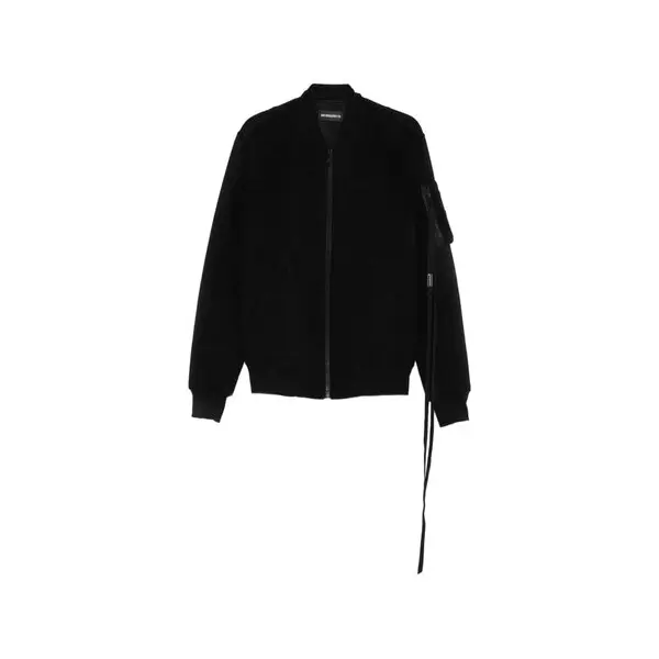 ANN DEMEULEMEESTER Textured Wool-blend Bomber Jacket