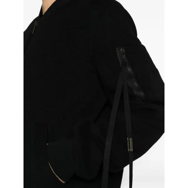 ANN DEMEULEMEESTER Textured Wool-blend Bomber Jacket