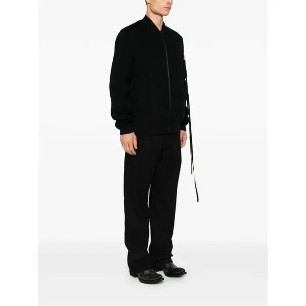 ANN DEMEULEMEESTER Textured Wool-blend Bomber Jacket