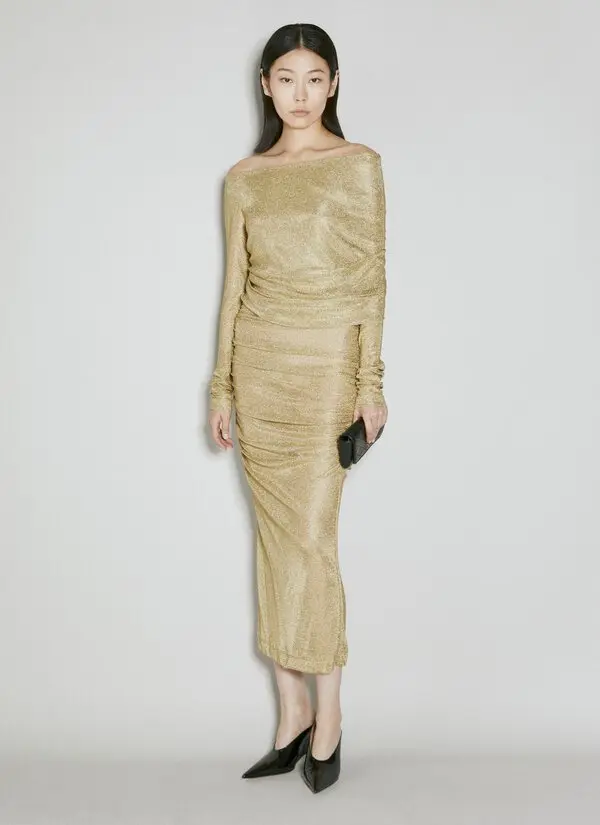 Dolce & Gabbana Lurex Mesh Midi Dress