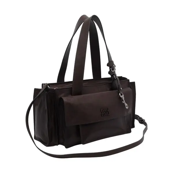 Miu Miu Utilitaire Shopping Bag With Logo