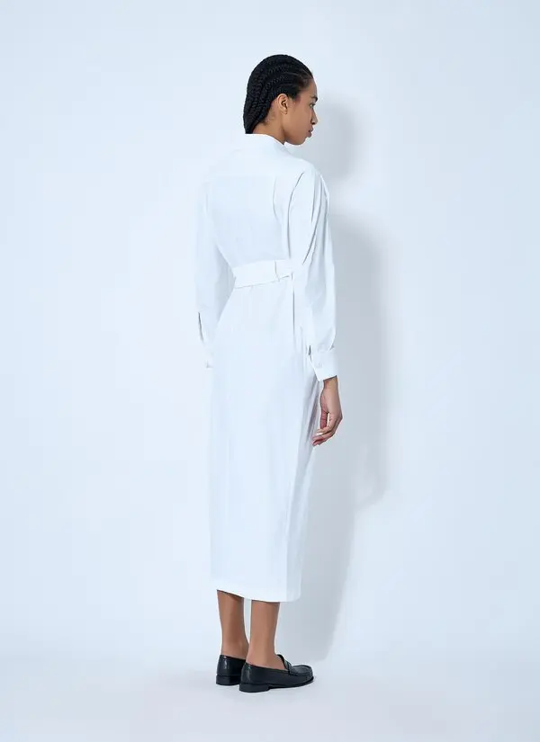 Max Mara Poplin Shirt Dress - White