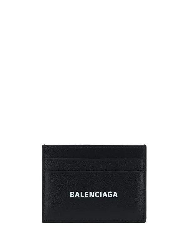 Balenciaga Leather Cardholder - Black