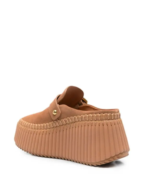 Chloé Nama Suede Leather Slippers