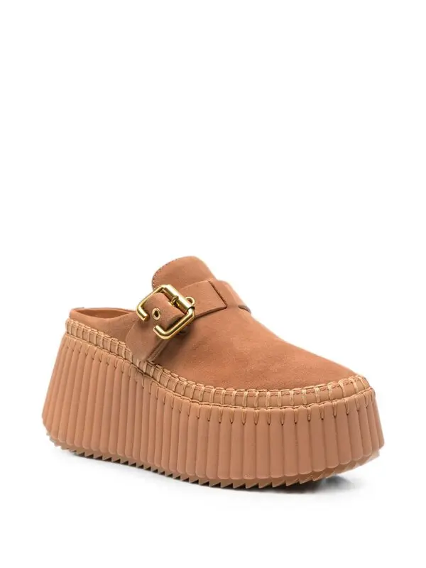 Chloé Nama Suede Leather Slippers