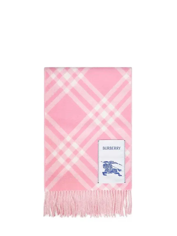 Burberry Sugar Pink Double-face Check Cashmere Scarf - Multicolor