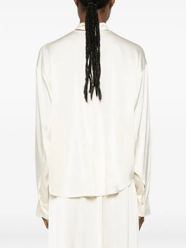 FORTE_FORTE Silk Bow-tie Shirt