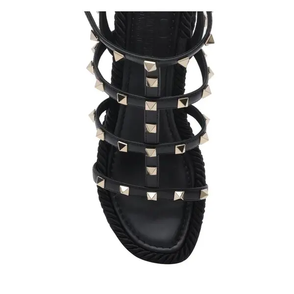 Valentino Garavani Rockstud Wedge Sandals - Black