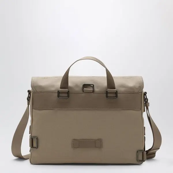 Prada Desert-colored Canvas Crossbody Bag - Cream