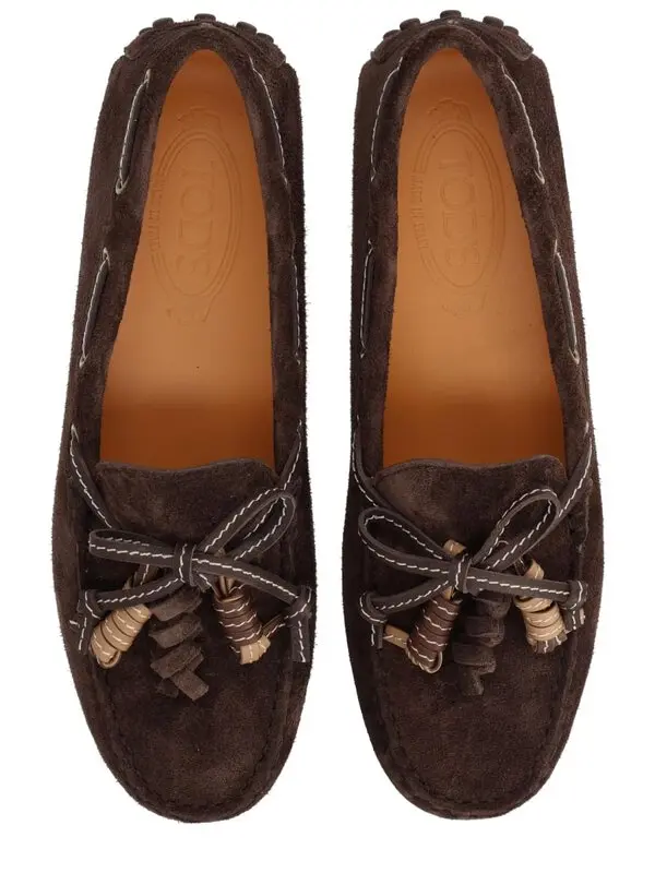 TOD'S Suede Moccasins - Brown
