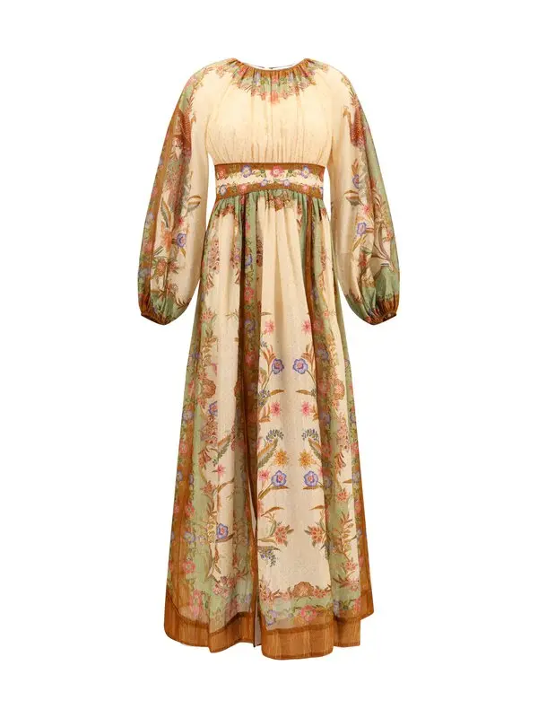 Zimmermann Indra Elasticated Waist Maxi Dress - Multicolor