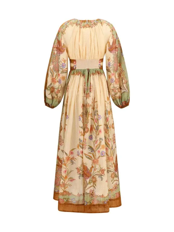 Zimmermann Indra Elasticated Waist Maxi Dress - Multicolor