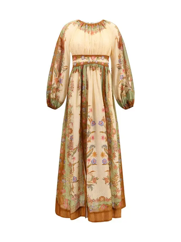 Zimmermann Indra Elasticated Waist Maxi Dress - Multicolor
