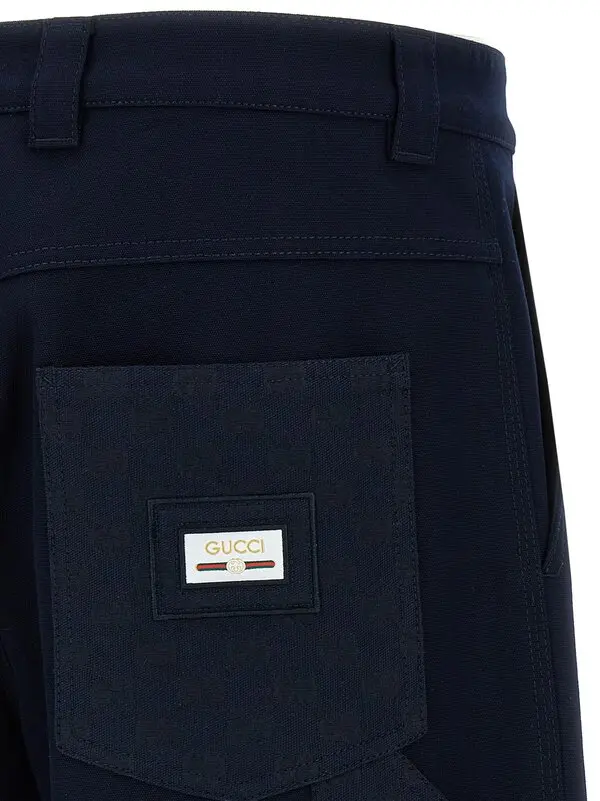 Gucci Heavy Cotton Incrocio Gg Pants