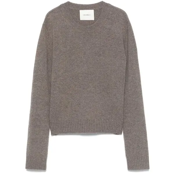 LISA YANG Cashmere Crew Neck Pullover - Brown