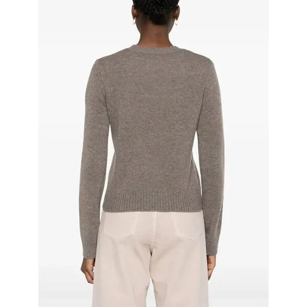 LISA YANG Cashmere Crew Neck Pullover - Brown