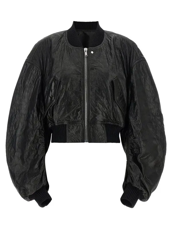 Rick Owens Secchia Cropped Flight' Bomber Jacket