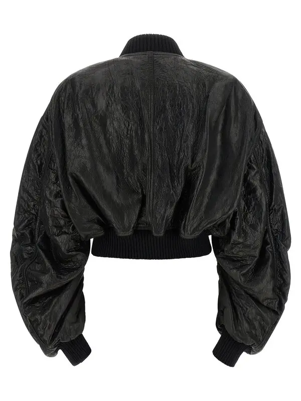 Rick Owens Secchia Cropped Flight' Bomber Jacket