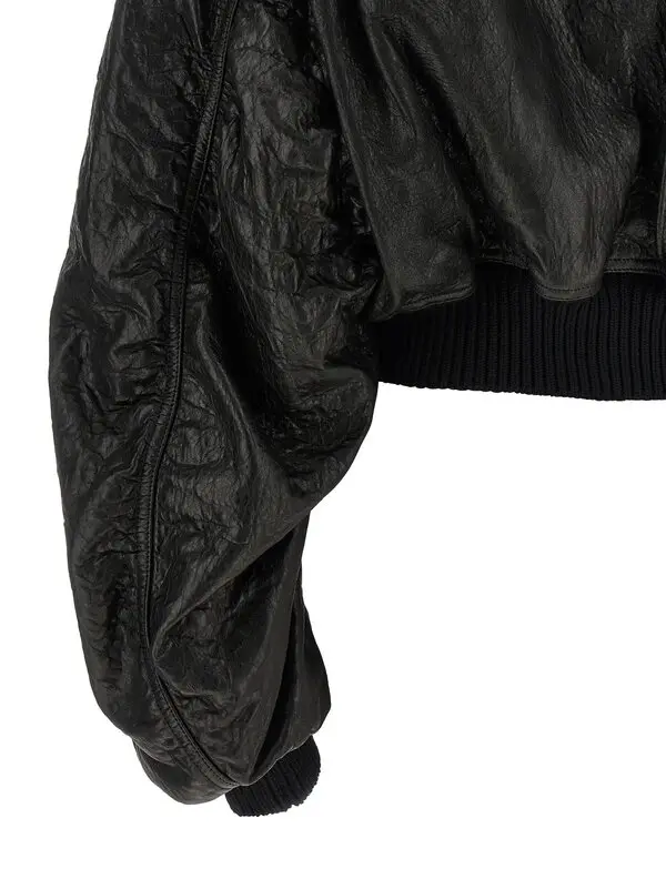 Rick Owens Secchia Cropped Flight' Bomber Jacket