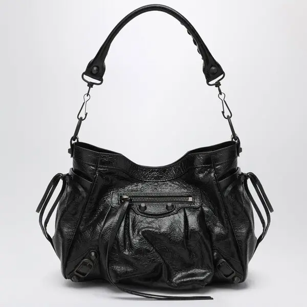 Balenciaga Small Le City Bucket Bag In Lambskin - Black
