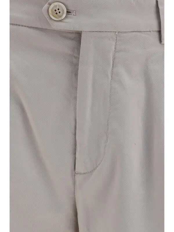 Brunello Cucinelli Cotton Blend Chino Pants - Cream