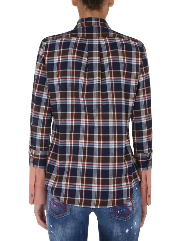 Dsquared2 Plaid Flannel Shirt