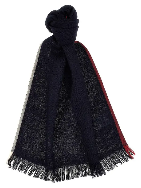 Brunello Cucinelli Contrast Border Scarf - Blue