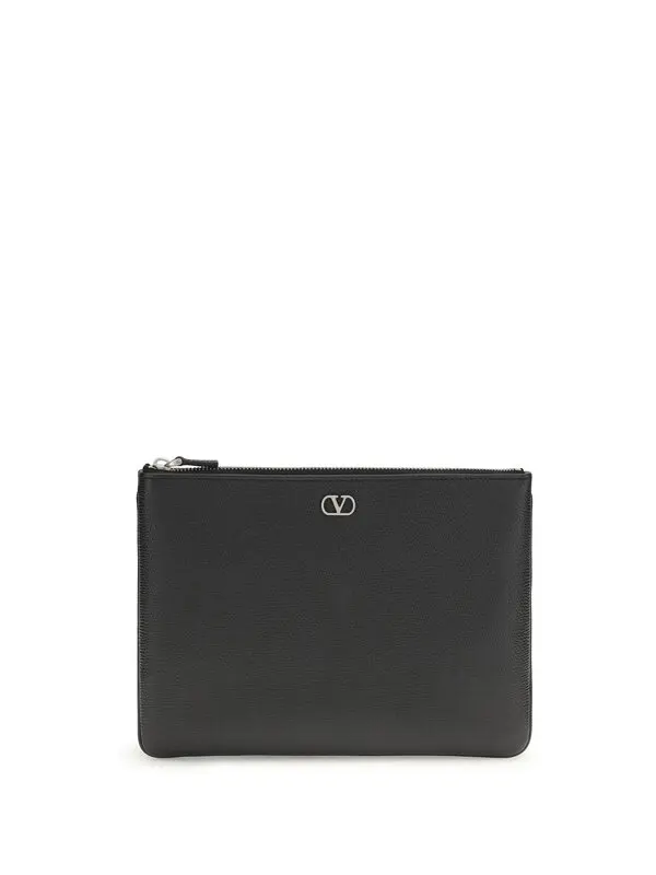 Valentino Garavani Leather Pouch - Black