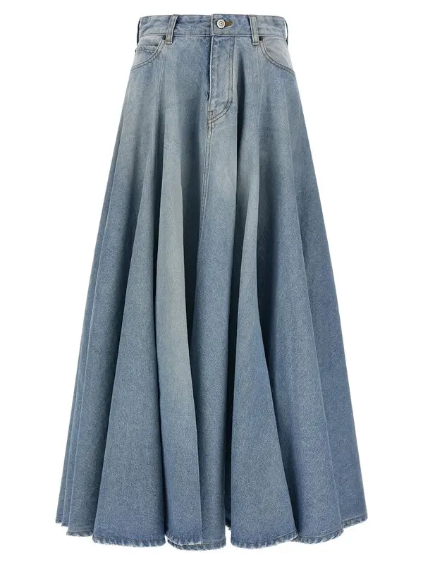Balenciaga Godet' Skirt - Blue