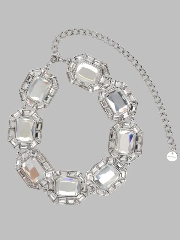 SELF-PORTRAIT Crystal Embellished Chain Necklace