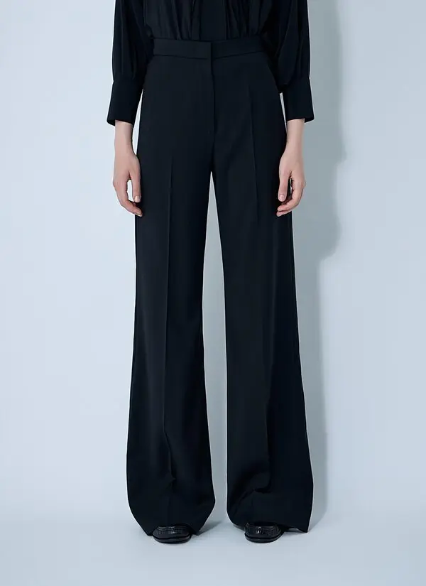 Max Mara Tailored Wool Pants - Black