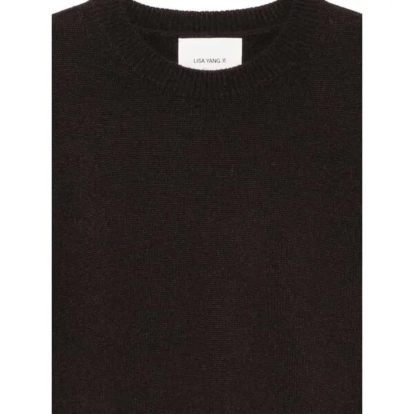 LISA YANG Cashmere Crew Neck Pullover - Brown