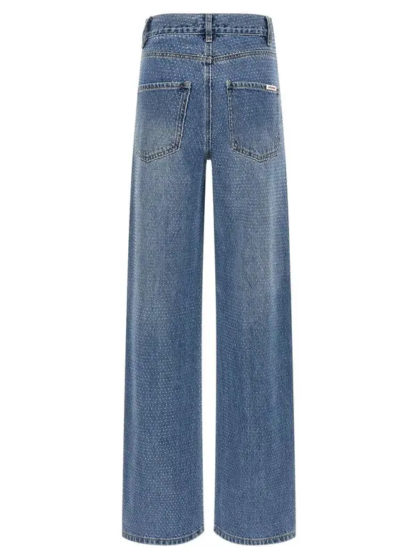 SELF-PORTRAIT Rhinestone Denim Jeans