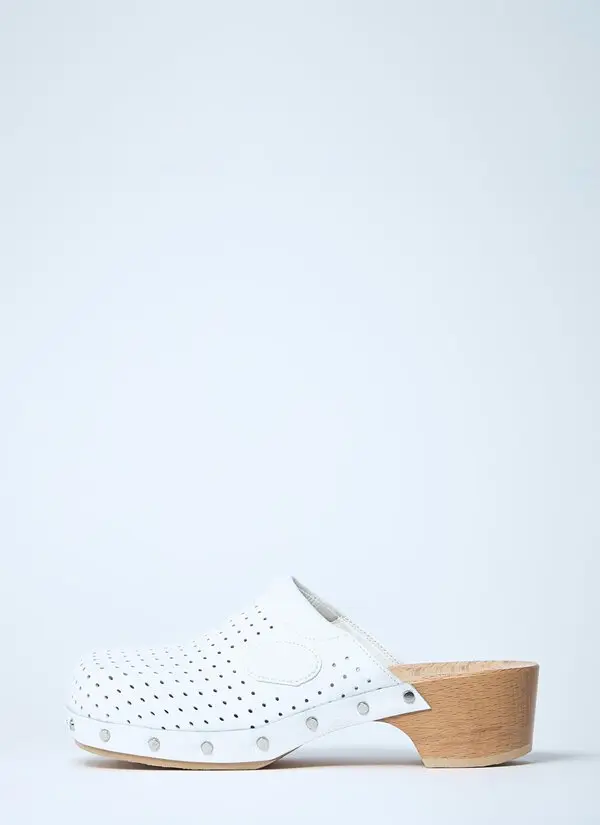 Balenciaga Perforated Heeled Clogs