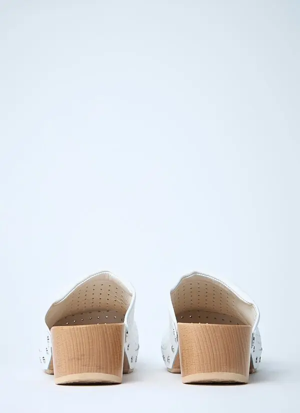 Balenciaga Perforated Heeled Clogs