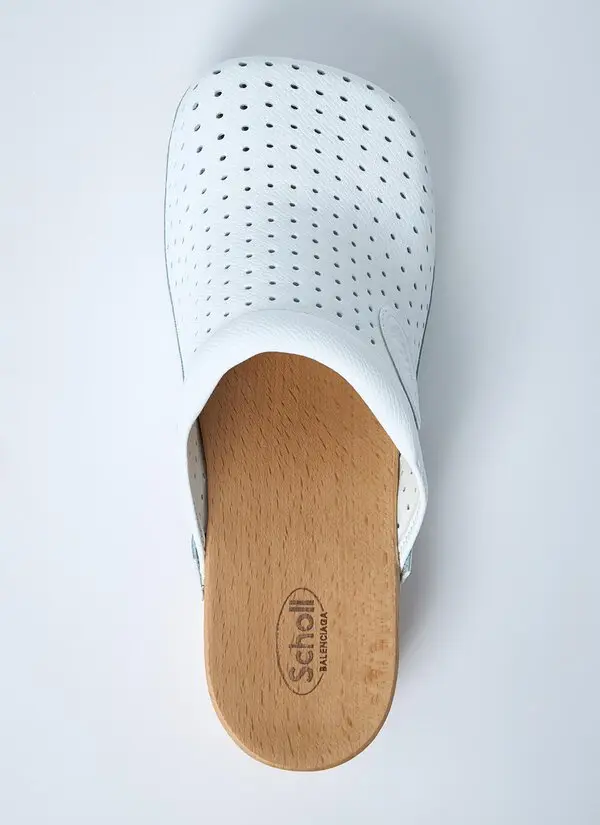 Balenciaga Perforated Heeled Clogs