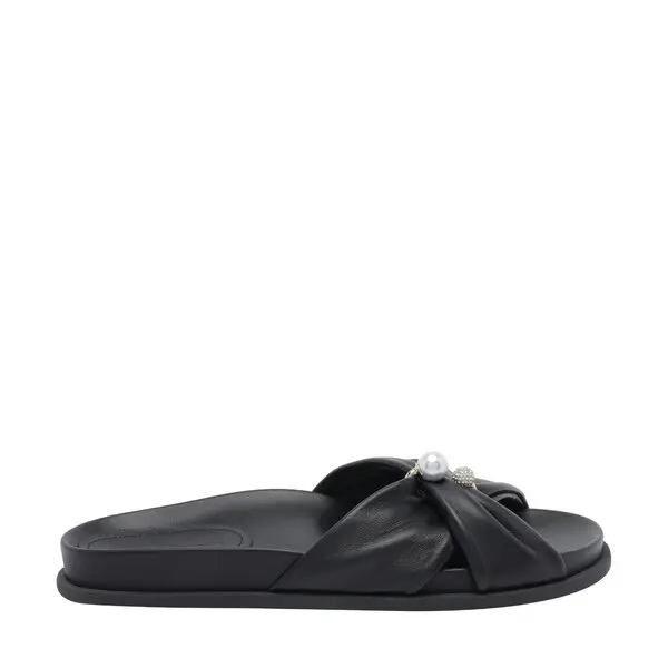 JIMMY CHOO Rafi Flat Sandals - Black