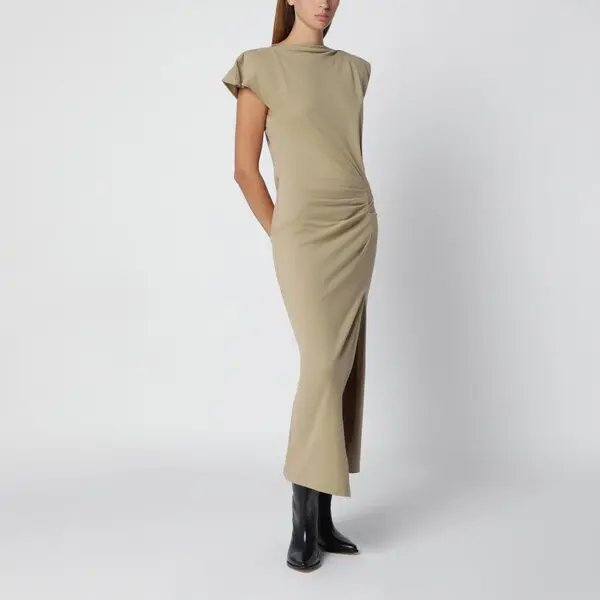Isabel Marant Étoile Nadela Draped Jersey Dress - Silver