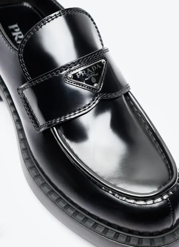 Prada Brushed Leather Loafers