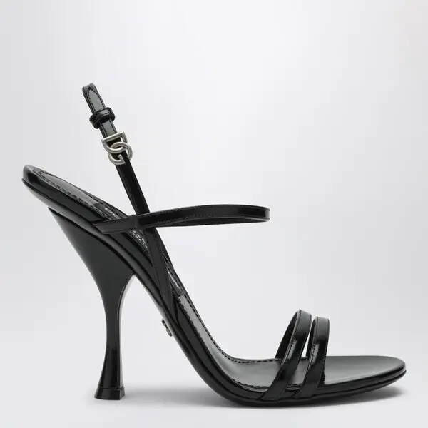 Dolce & Gabbana Polished Calf Leather Sandals - Black