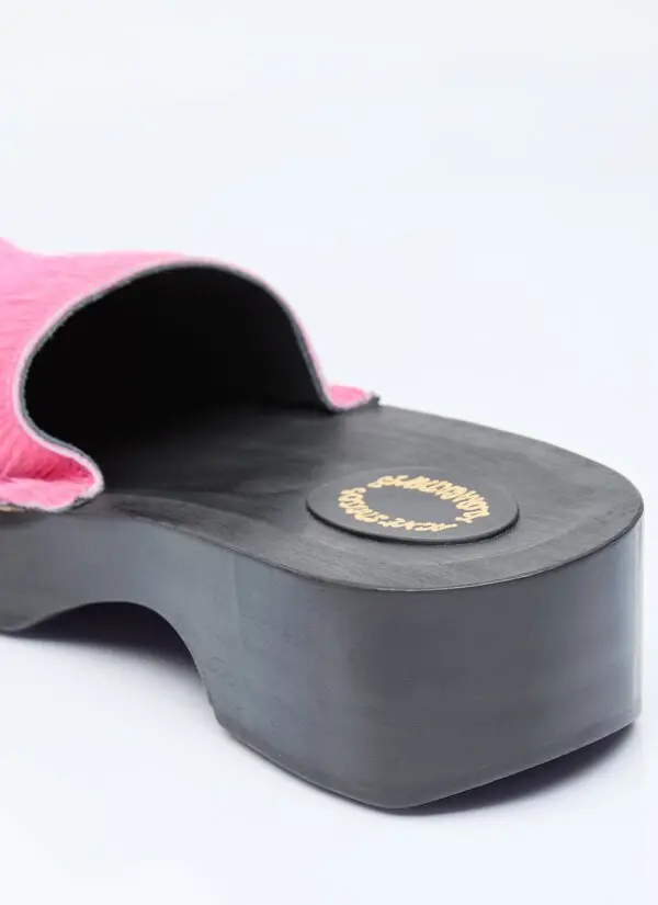 Acne Studios Hairy Wood Clogs