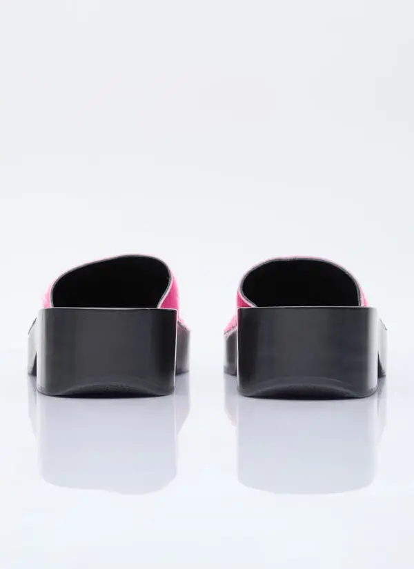 Acne Studios Hairy Wood Clogs - Pink