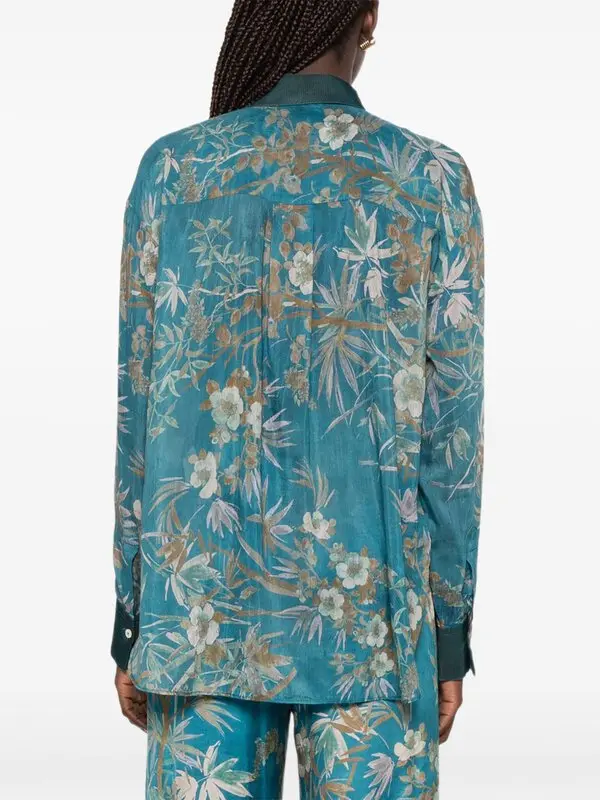 FORTE_FORTE Cotton And Silk Printed Shirt - Multicolor