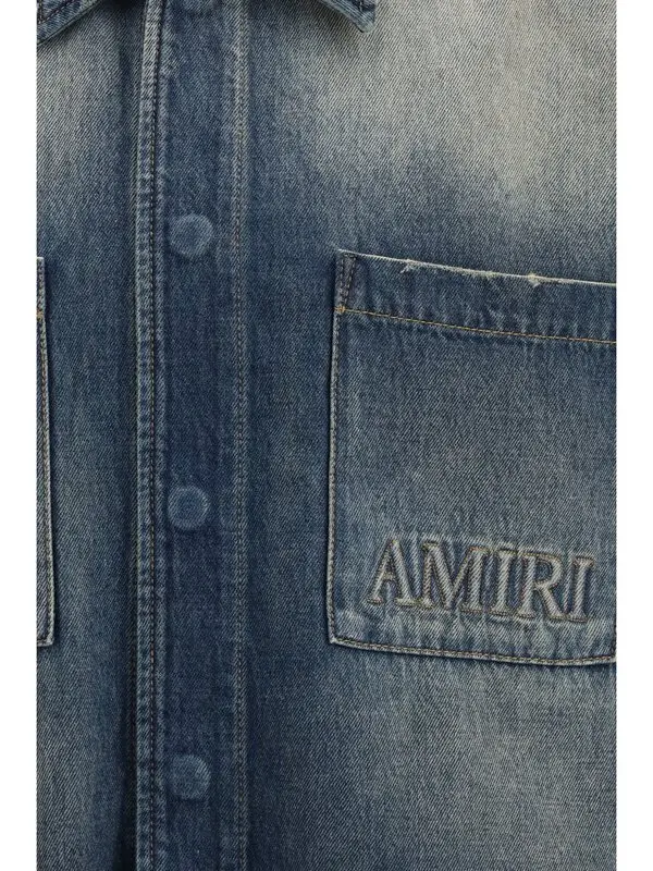 Amiri Embroidered Logo Denim Shirt