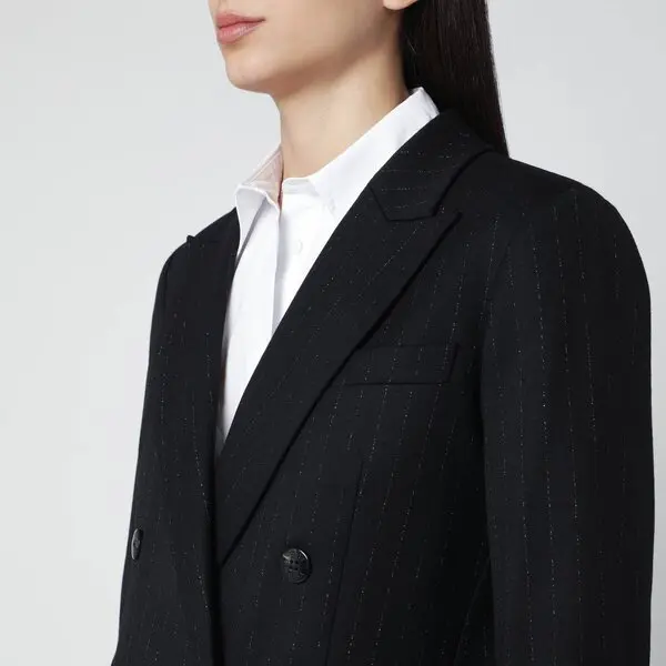 VITOVI Pinstripe Lurex Double-breasted Jacket