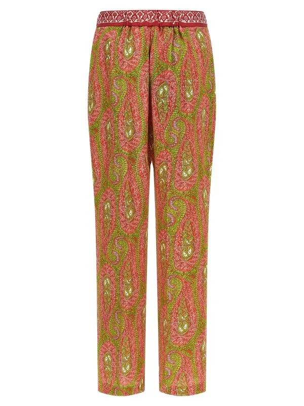 Etro Paisley Foliage Pants - Multicolor