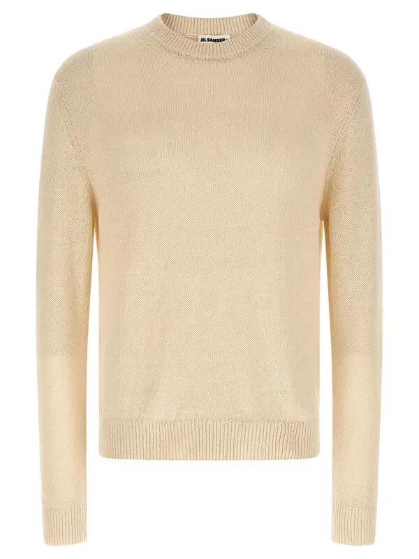 JIL SANDER Silk Hemp Sweater - Cream