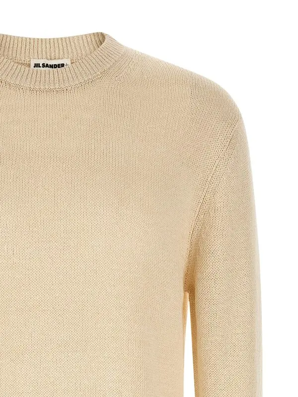 JIL SANDER Silk Hemp Sweater - Cream