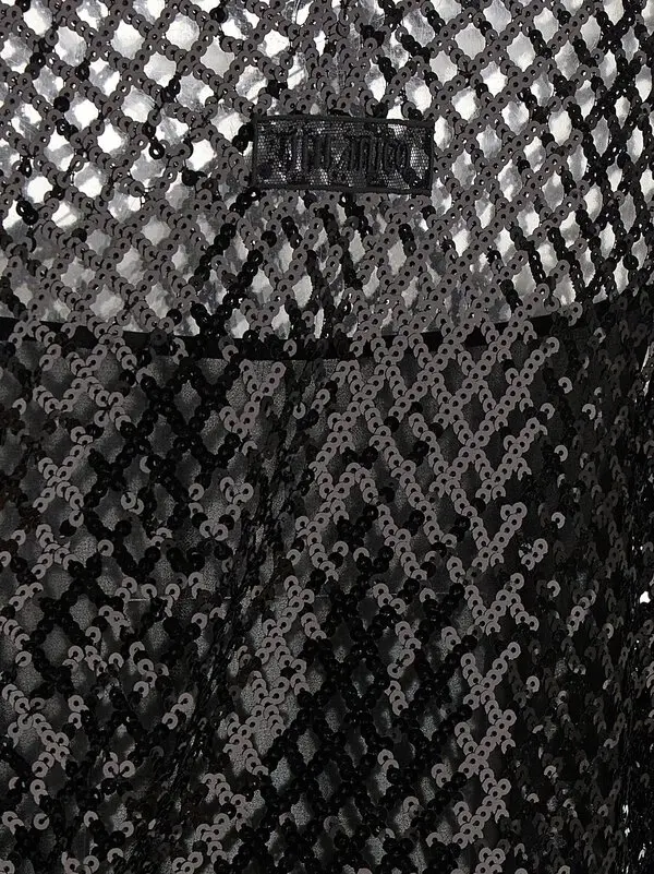 Attico Sequin Mesh Mini Dress